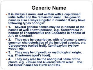 Binomial nomenclature | PPTX