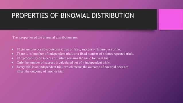 BINOMIAL ,POISSON AND NORMAL DISTRIBUTION.pptx | Physics | Science