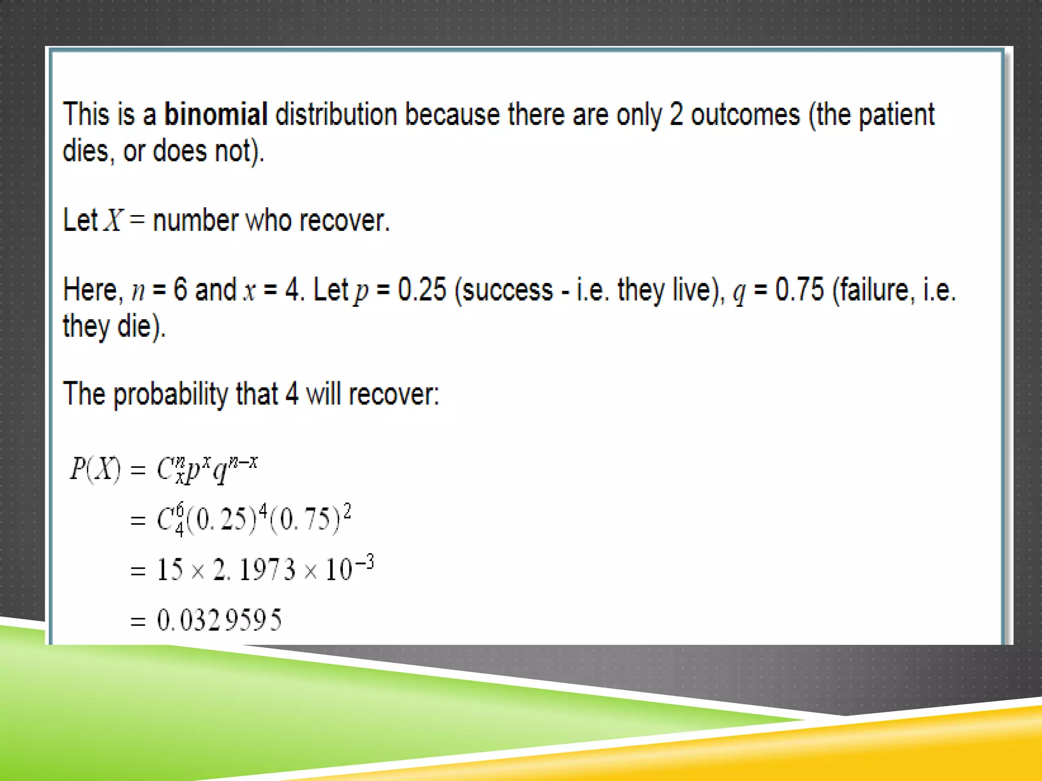 Binomial probability distribution | PPTX | Physics | Science