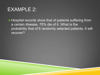 Binomial probability distribution | PPT