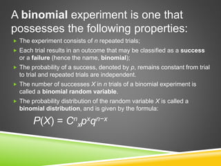 Binomial probability distribution | PPTX