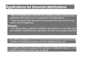 binomial probability distribution for statistics andd mangement mba ...