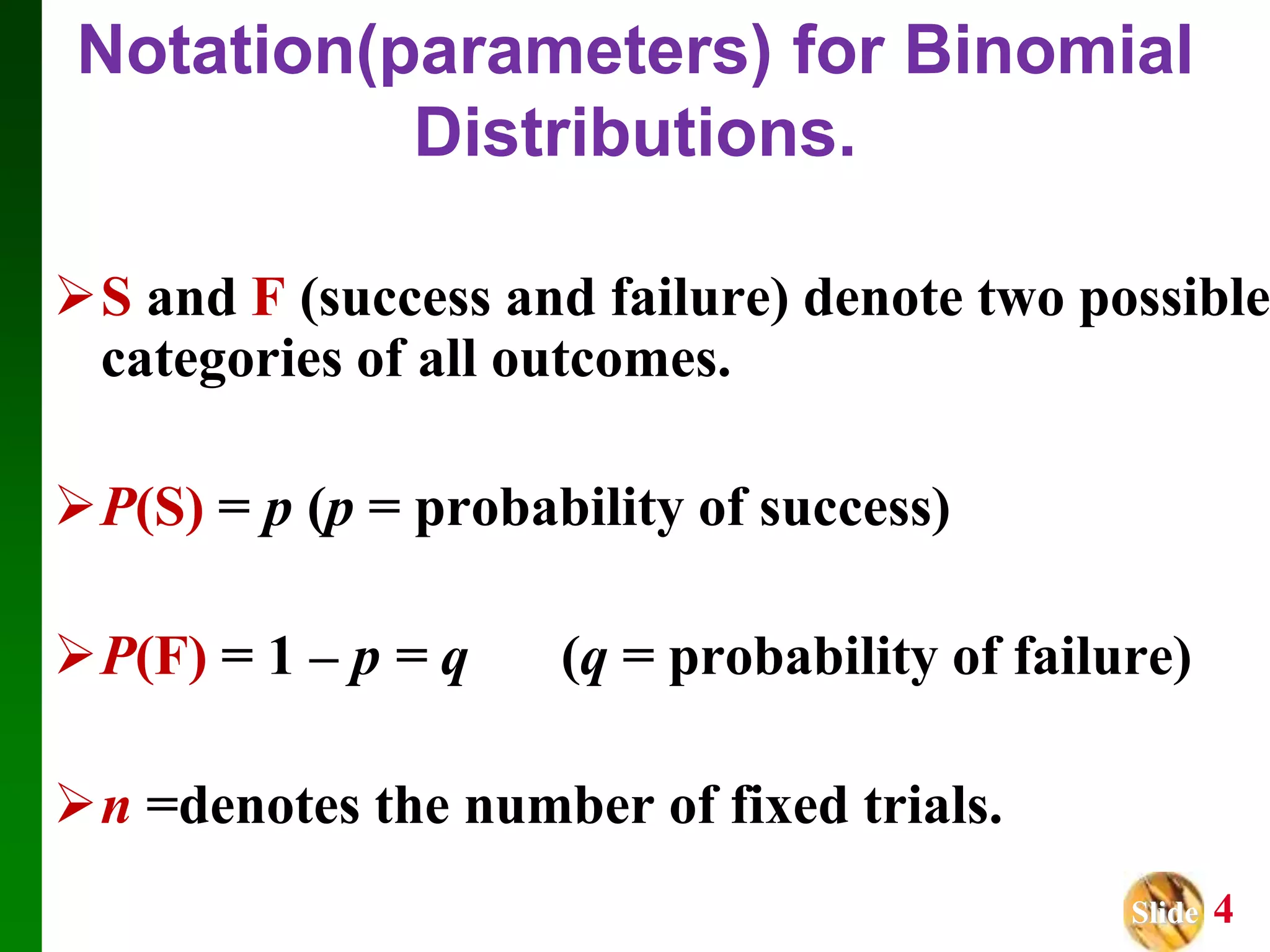 Binomial probability distributions ppt | PPTX
