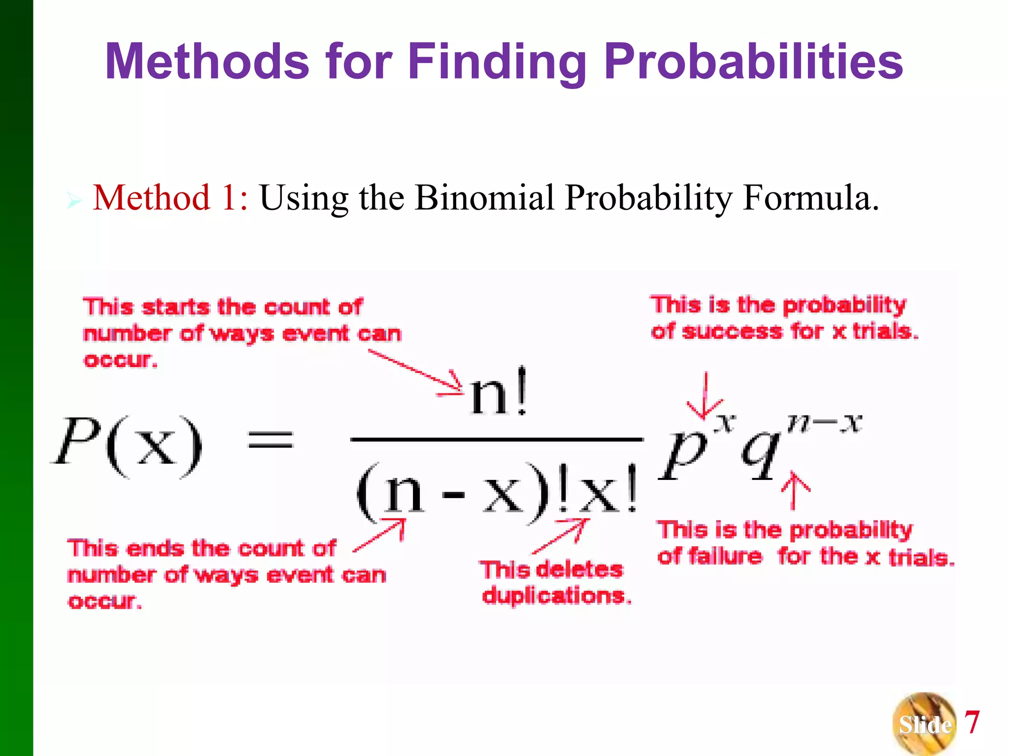 Binomial probability distributions ppt | PPTX