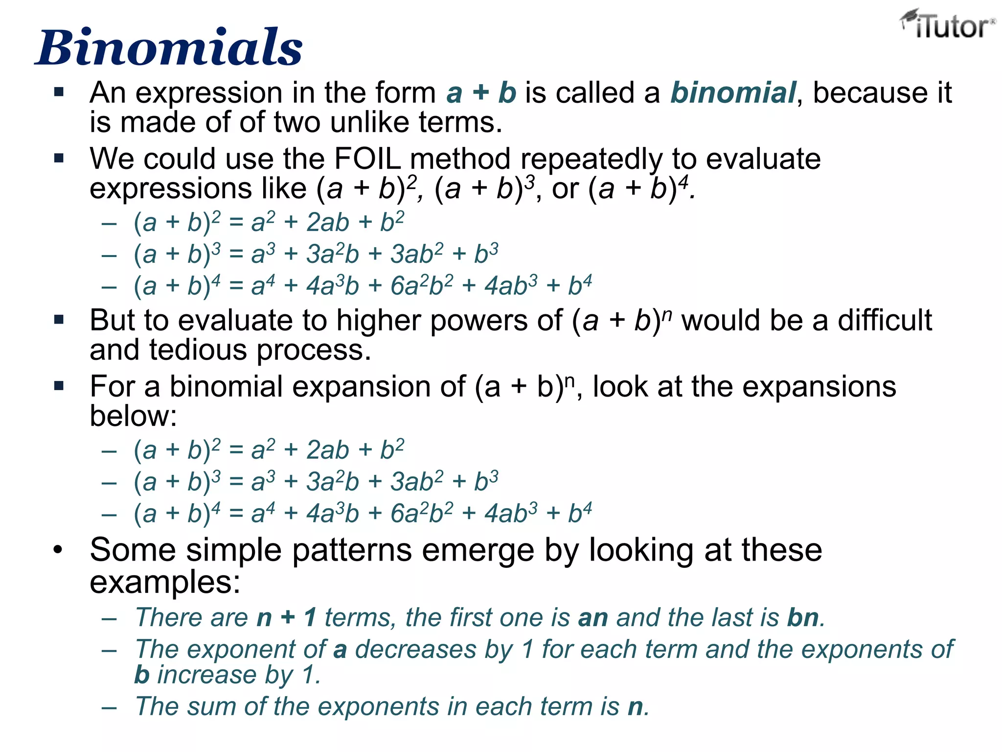 Binomial theorem | PPTX