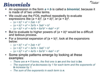 Binomial theorem | PPTX