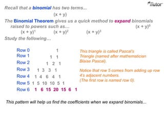 Binomial theorem | PPTX