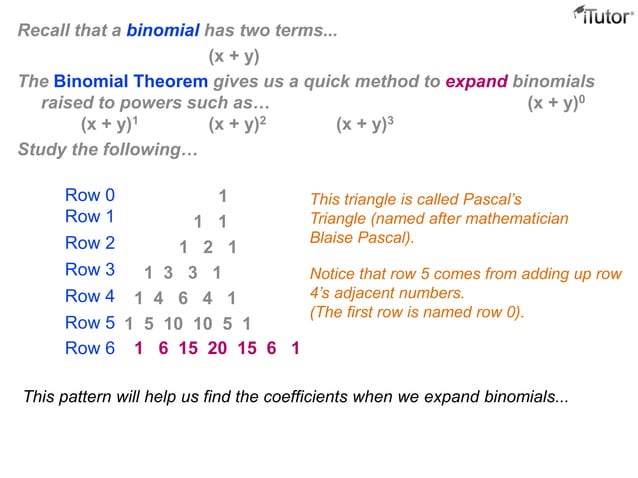 Binomial theorem | PPTX