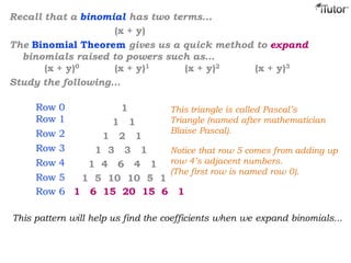 Binomial Theorem | PPTX