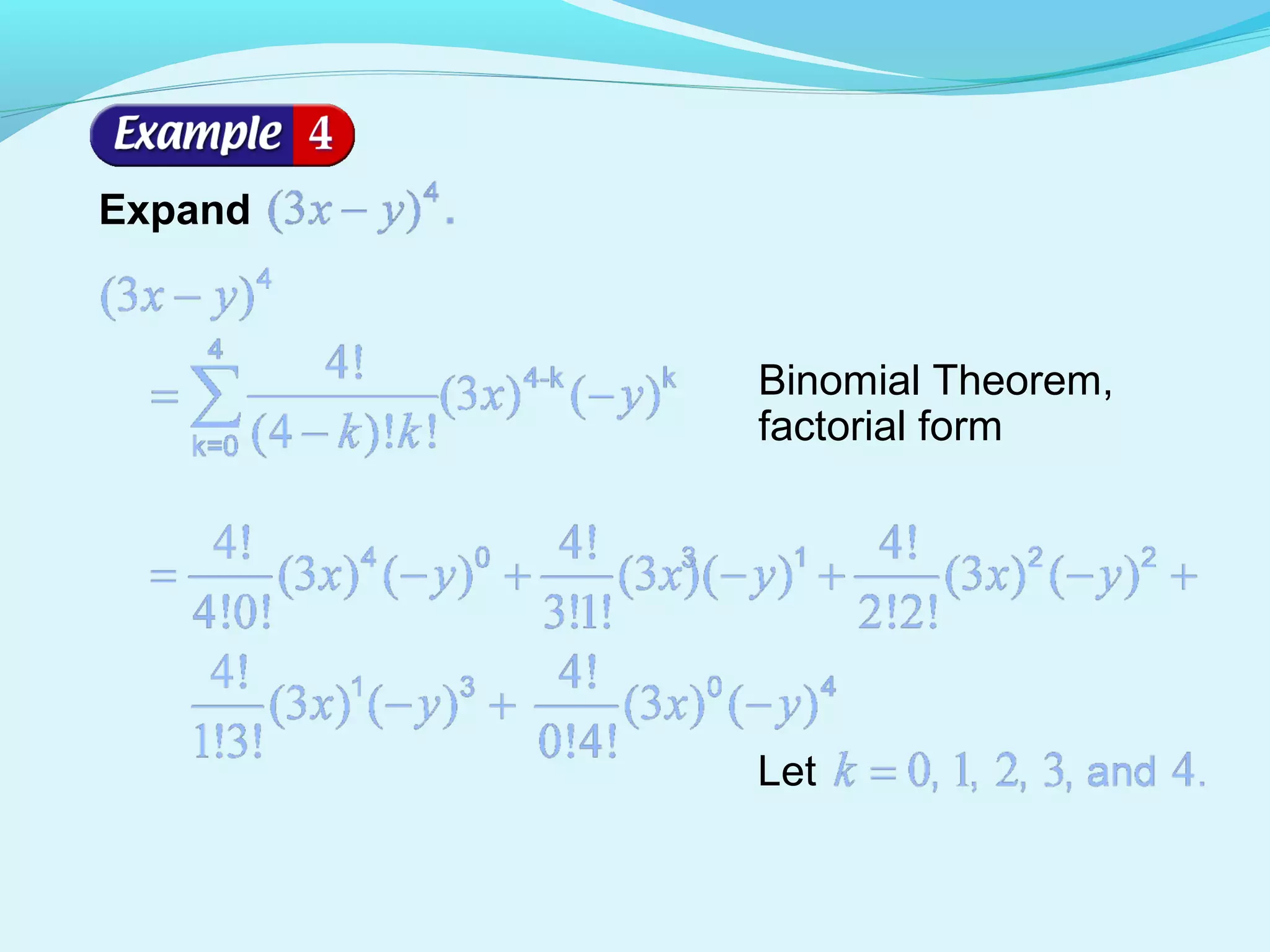 Binomial theorem | PPT