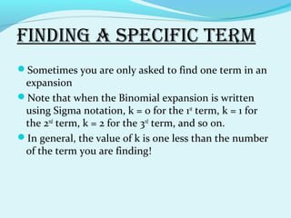 Binomial theorem | PPT