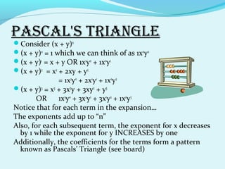 Binomial theorem | PPT | Physics | Science