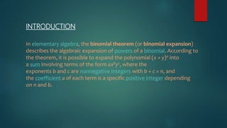 Binomial theorem | PPTX