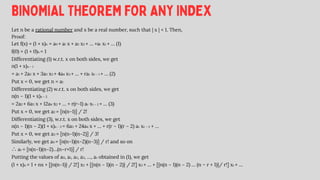 binomial theorem presentation basic mathematics | PDF