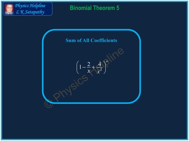 Binomial Theorem 5 | PPTX | Physics | Science