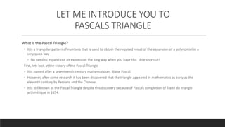 pascal triangle | PPTX