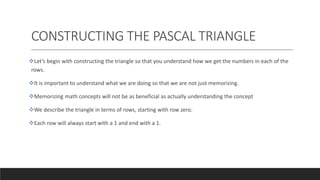 pascal triangle | PPTX
