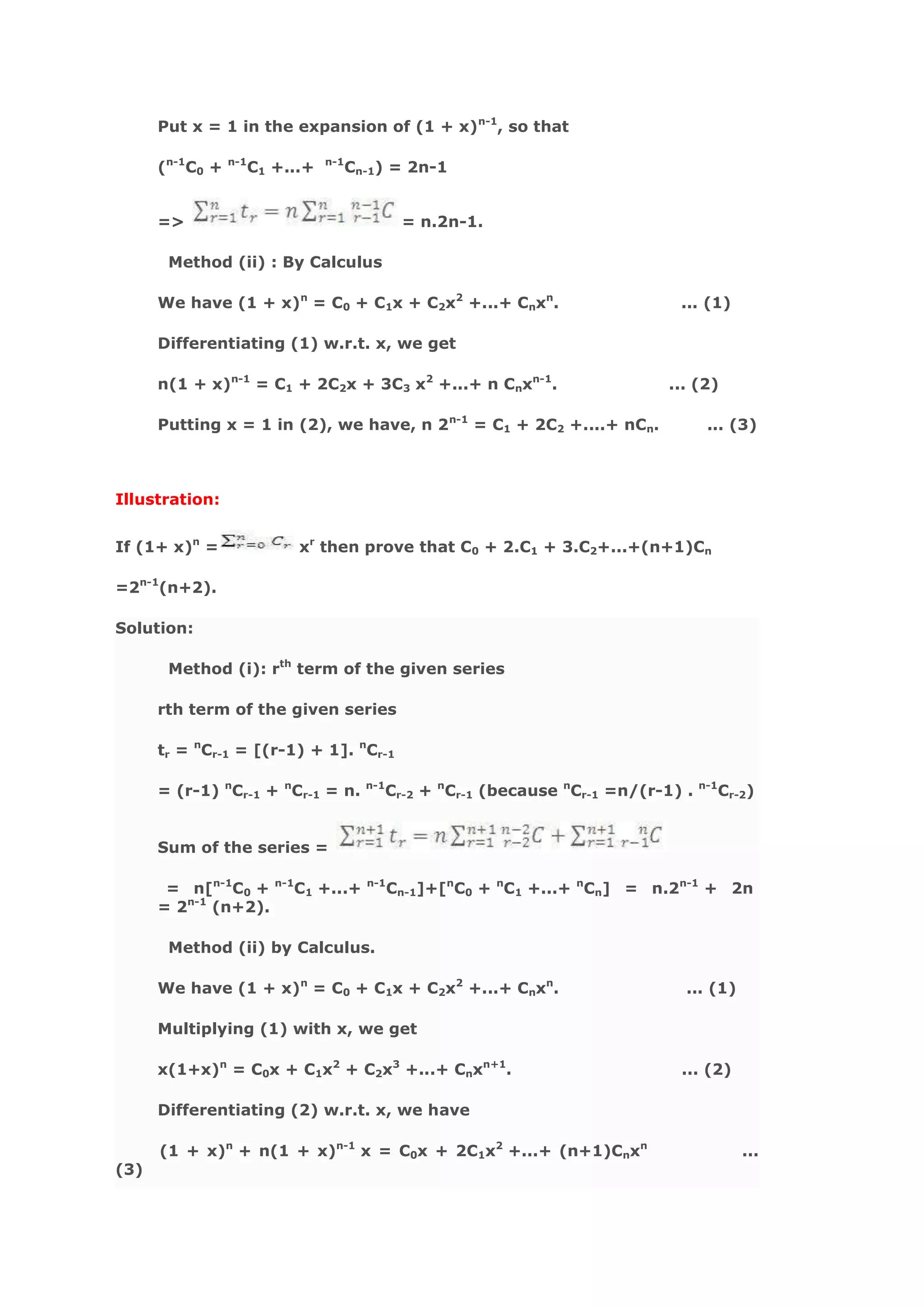 Binomial theorem for any index | DOCX