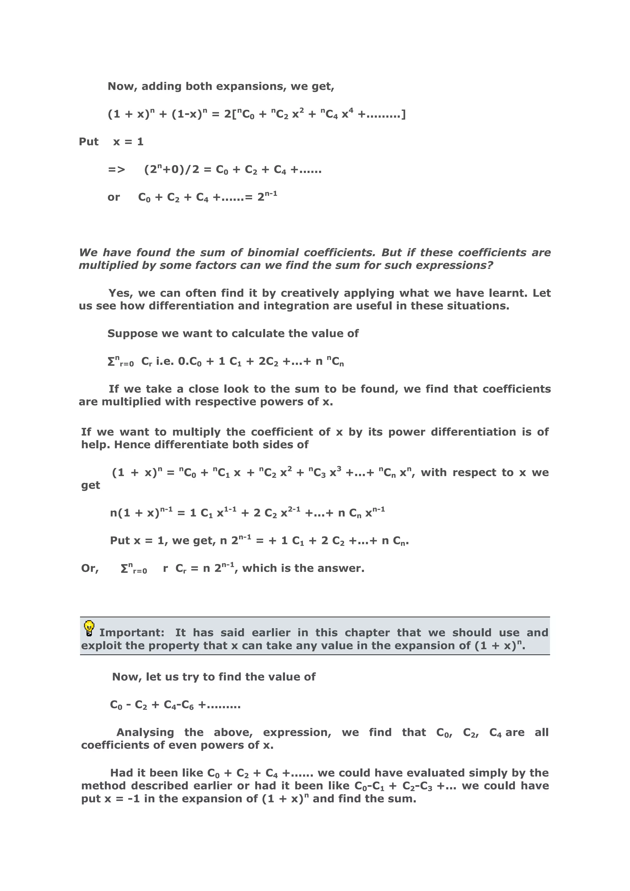 Binomial theorem for any index | DOCX