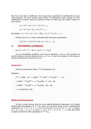 Binomial theorem for any index | DOCX