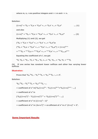 Binomial theorem for any index | DOCX | Physics | Science