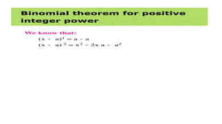 Binomial theorem g11 | PPT