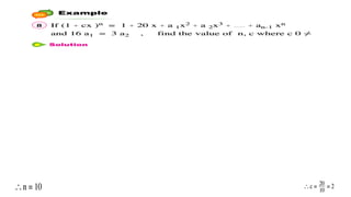 Binomial theorem g11 | PPT