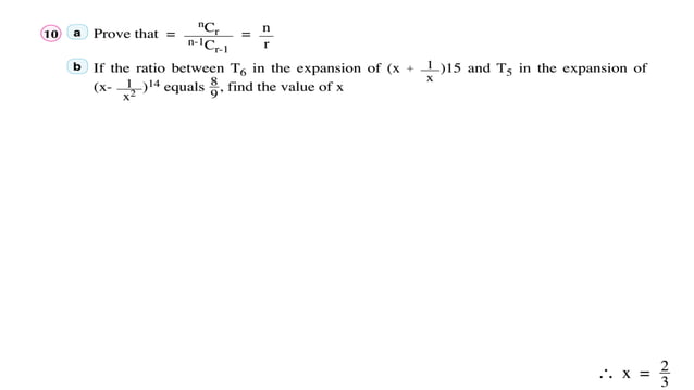 Binomial theorem g11 | PPT