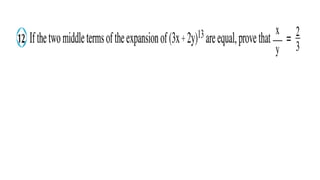 Binomial theorem g11 | PPT