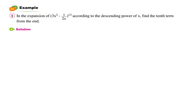 Binomial theorem g11 | PPT