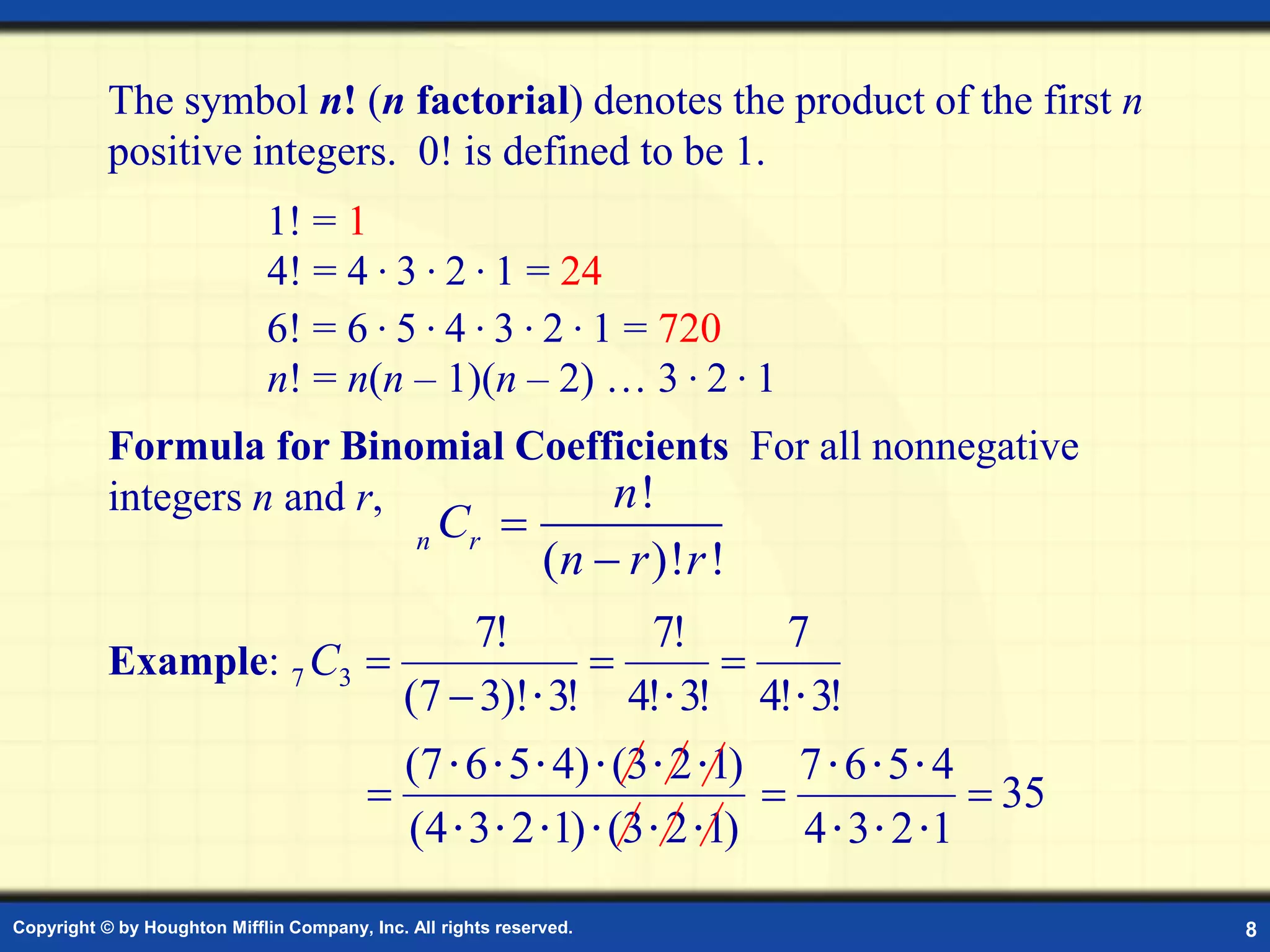 Binomial Theorem Notes Ppt
