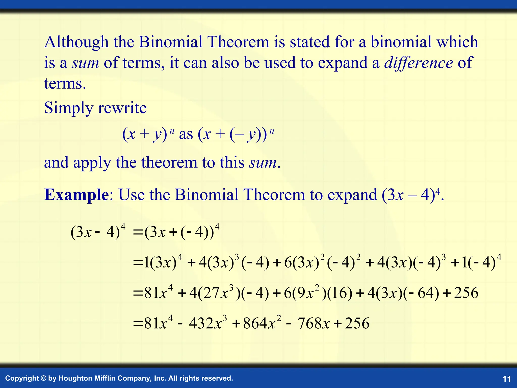binomial_theorem_notes.ppt for grade 11 and 12 students | PPT