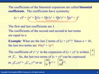 binomial_theorem_notes.ppt for grade 11 and 12 students | PPT