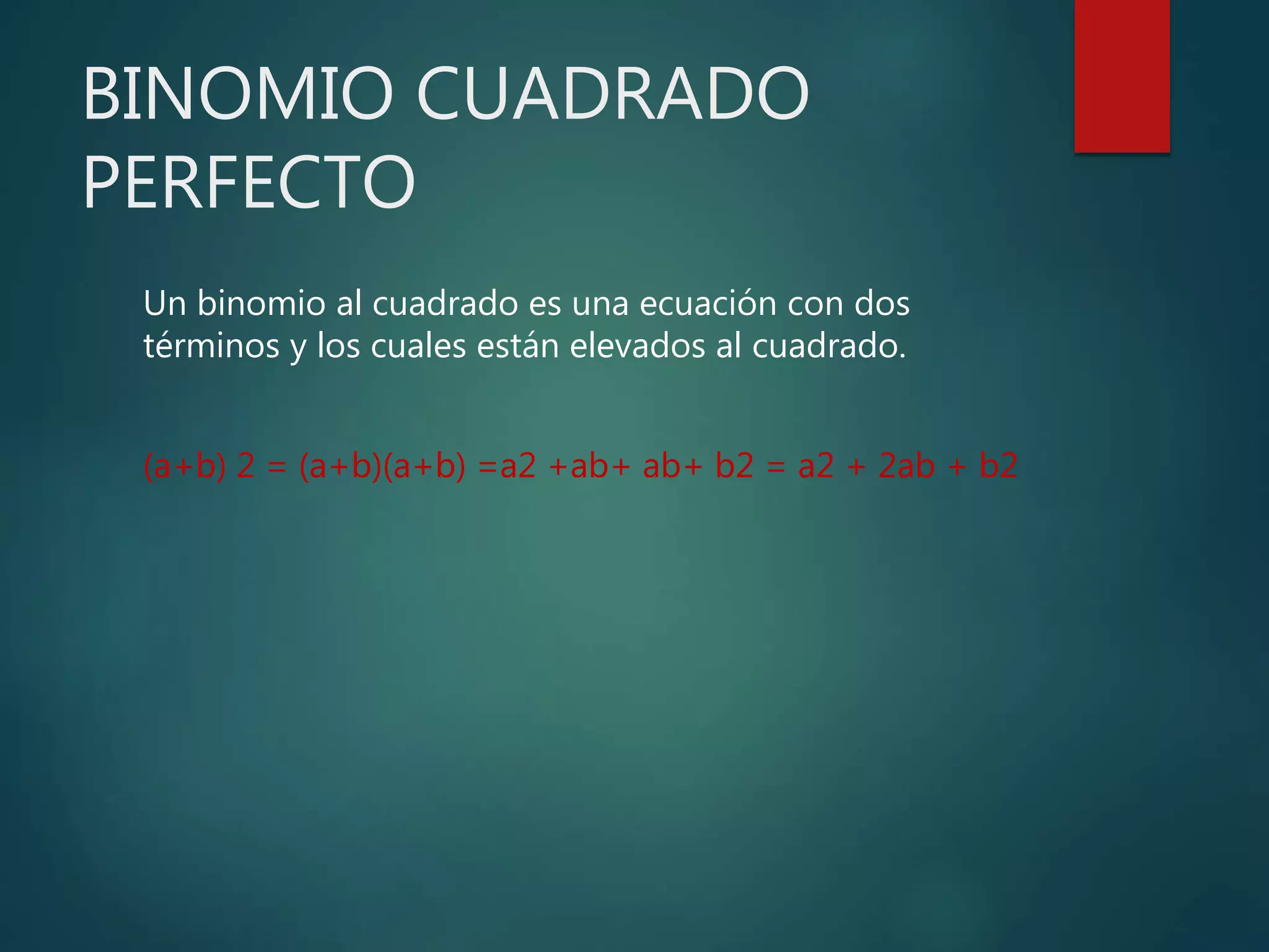Binomio cuadrado perfecto. didier echavarría. | PPT