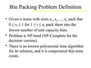 Bin packing in soft computing (internet of things) | PPTX