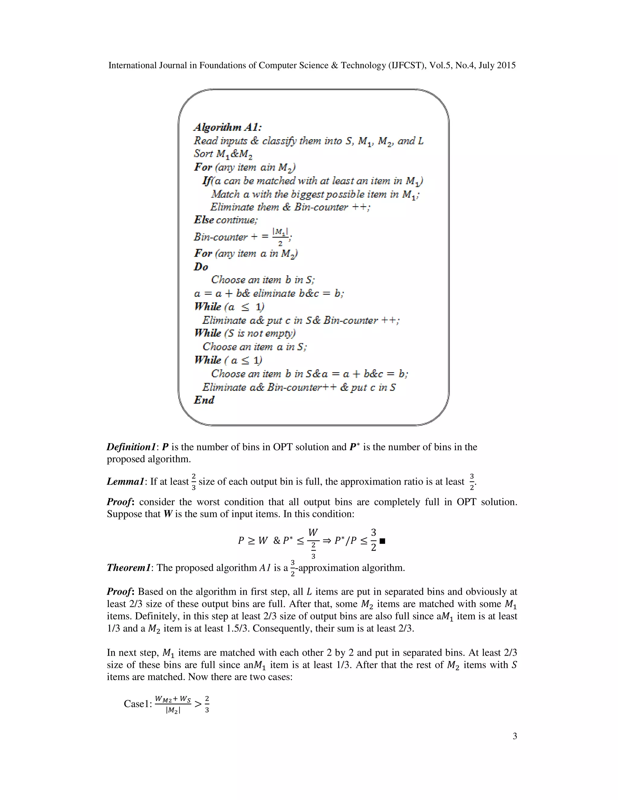 Bin packing problem two approximation | PDF