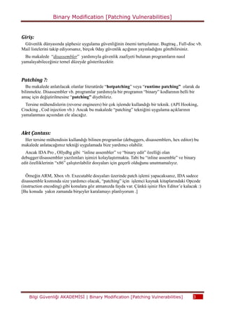 Binary Modification [Patching] | PDF