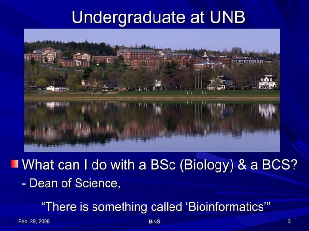 A graduate student's experience in bioinformatics | PPT