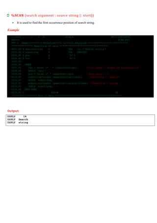 as400 built in function- %SCAN | DOCX