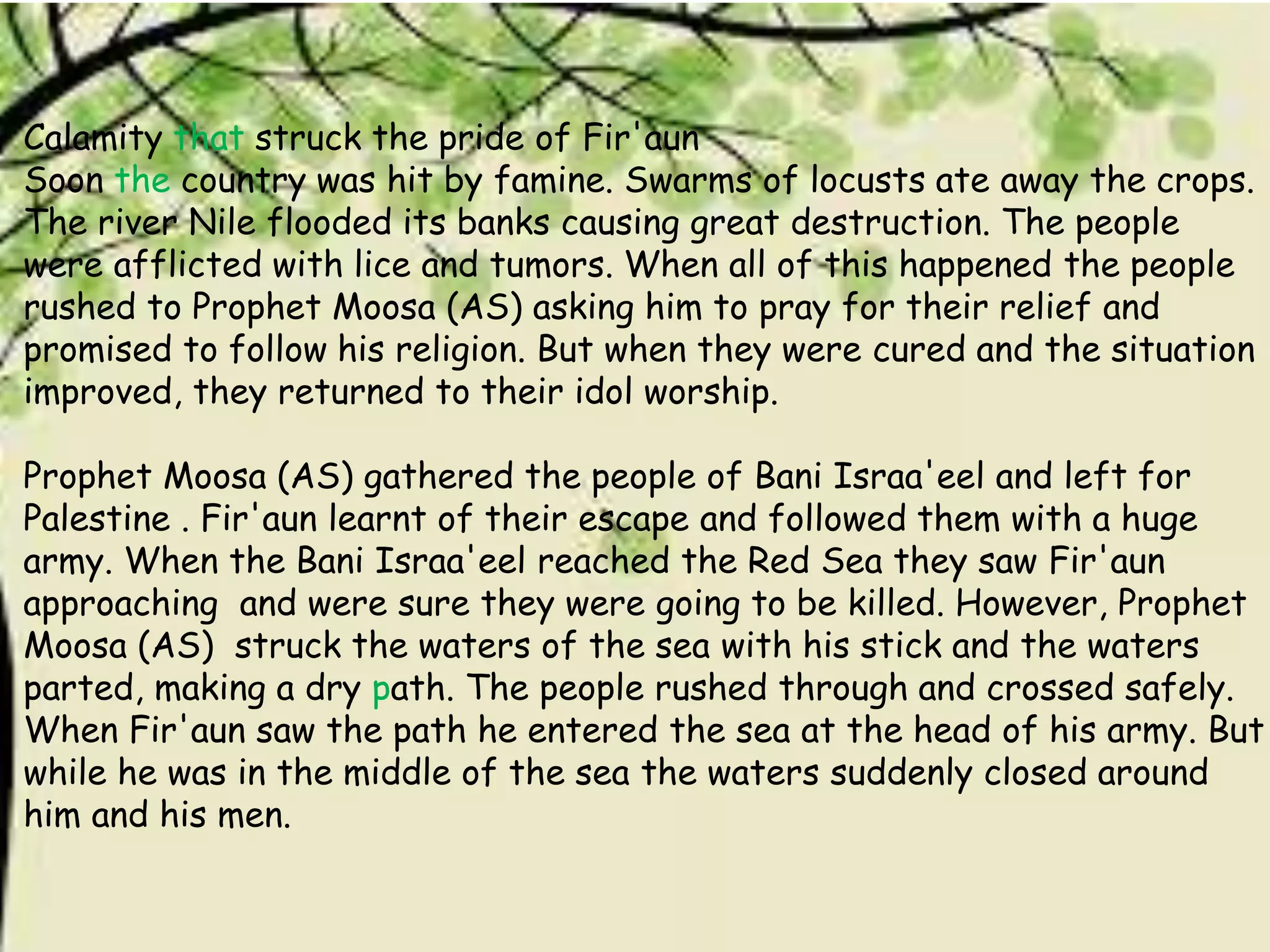 prophet musa [as] | PPTX