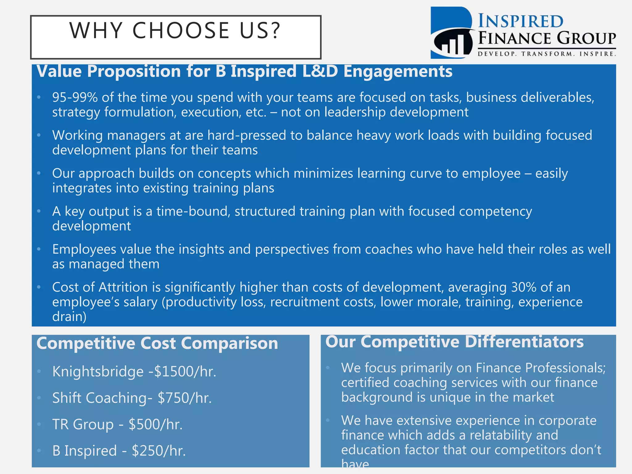 B Inspired Finance Group Leadership Development | PPT