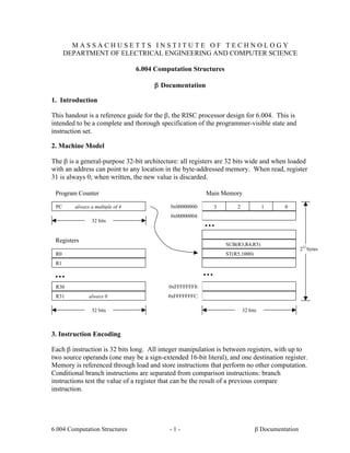 B instruction set | PDF