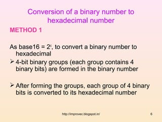 Bin to hexa.22to23 | PPT