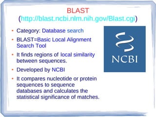 Publicly available tools and open resources in Bioinformatics | PDF
