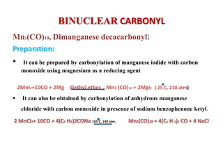bi nuclear.pptx organometallic compound for degree pg students | PPT