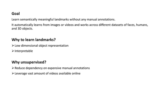 Unsupervised Learning of Object Landmarks through Conditional Image Generation | PPT