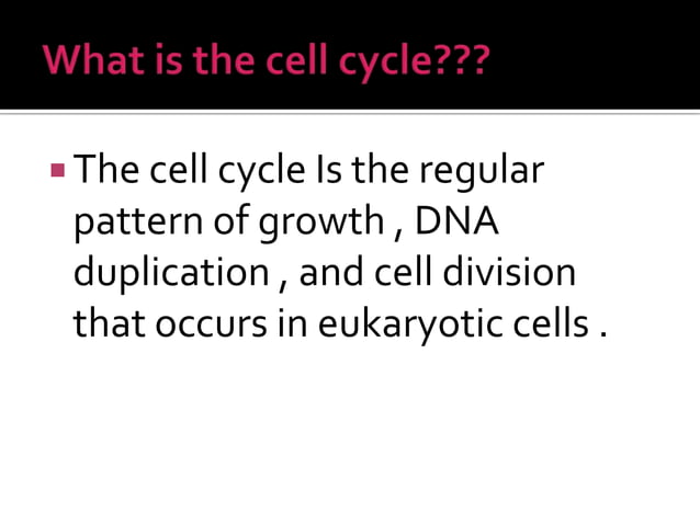 cell cycle | PPT