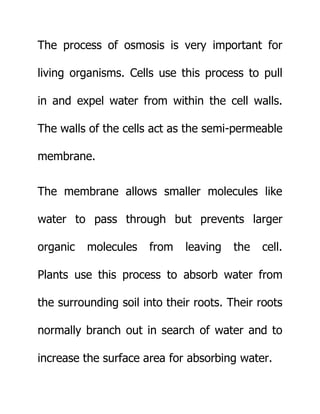 Biology Project! Osmosis in Egg | PDF