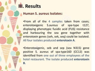 Staphylococcus aureus food-poisoning outbreak associated with the consumption of ice cream | PPT