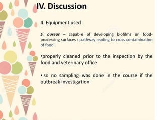 Staphylococcus aureus food-poisoning outbreak associated with the consumption of ice cream | PPT